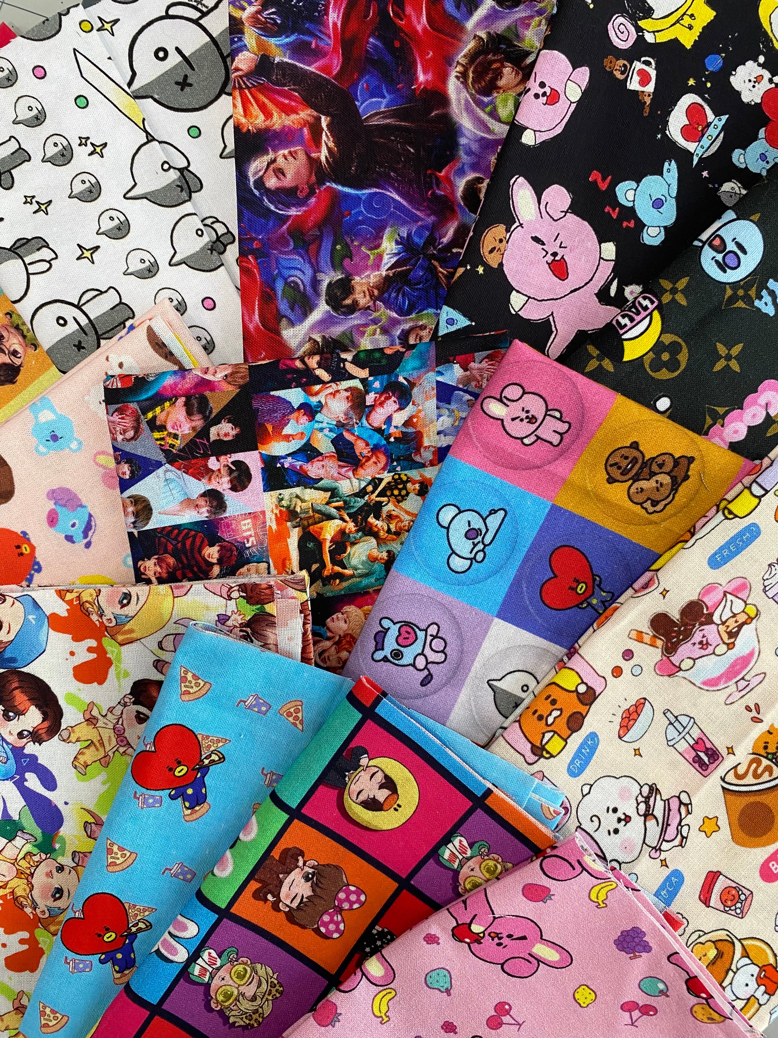 BTS KPOP Fabric Bundle - Fat Eighths 18x11 – Boutique Crafting